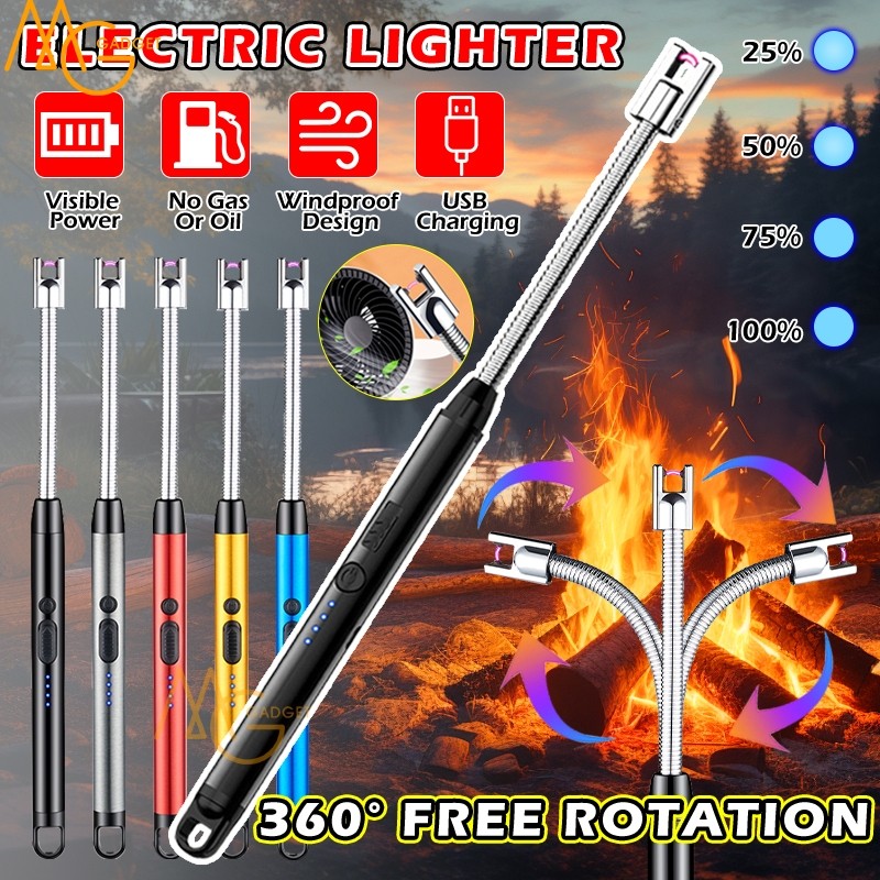 Electric Arc Lighter Candle Lighter Windproof Lighter USB Rechargeable ...