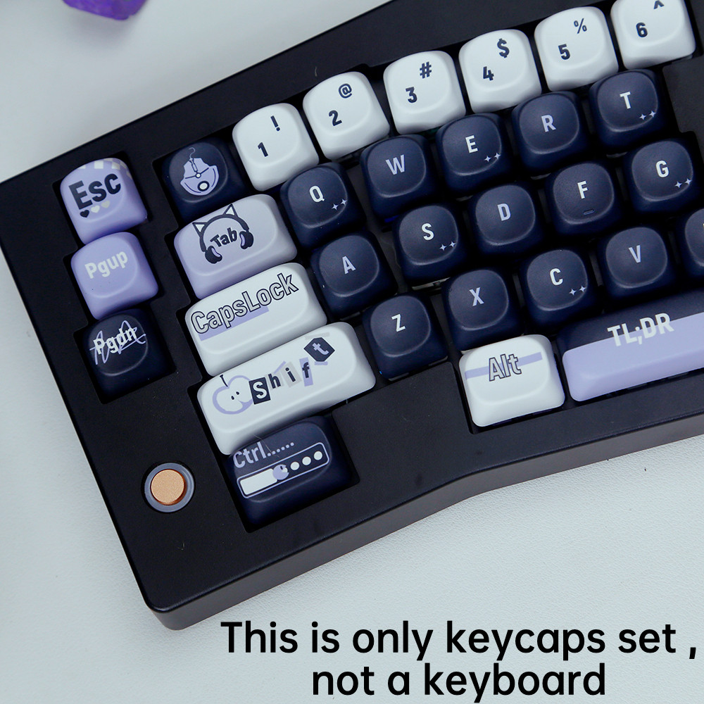 PBT Keycap MOA No Attribute Minimalist Wind Dye Sublimation Black ...