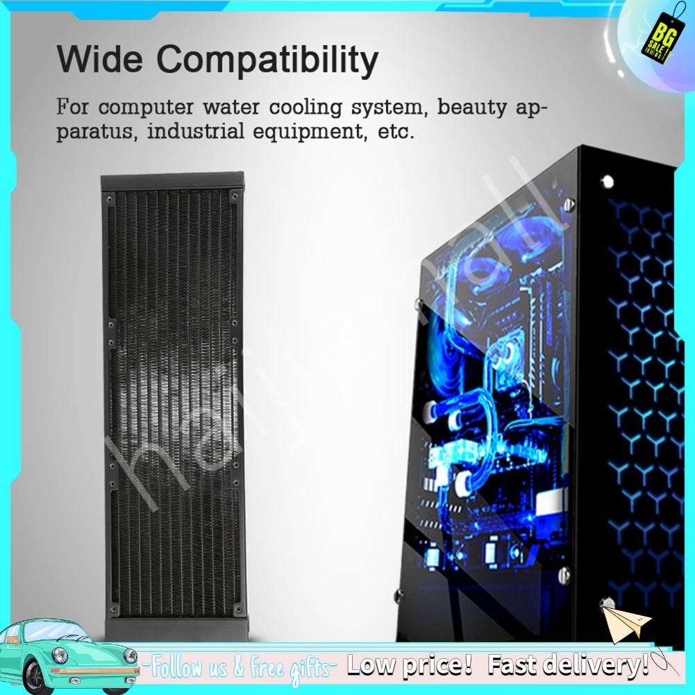 Haijiemall Aluminium Computer Radiator Water Cooling Row Cooler 12 ...