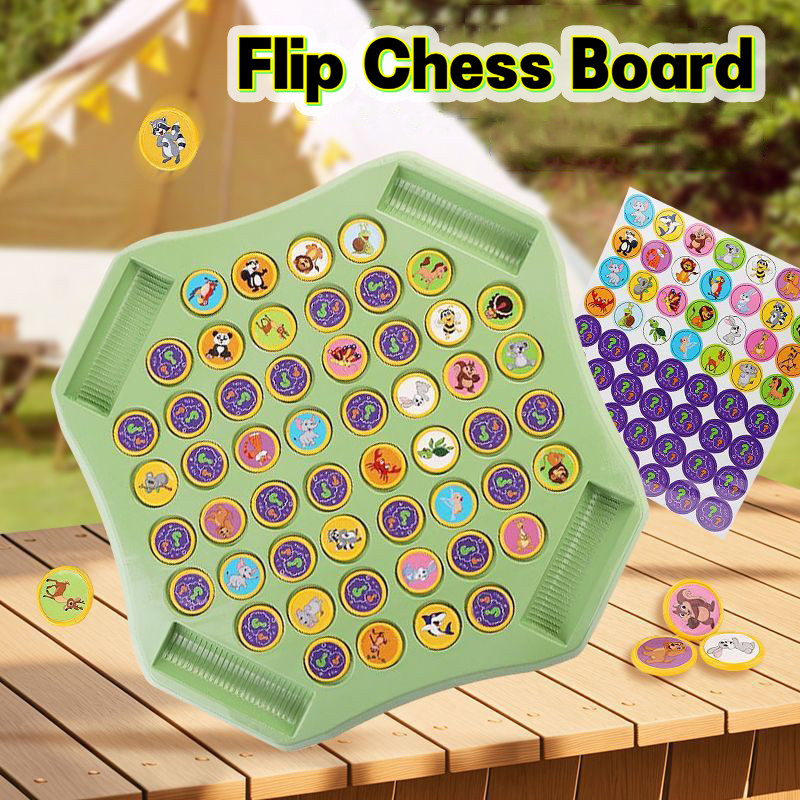 Geetoy 2-4 People Flip Memory Chess Board Game Parent-child Interactive ...