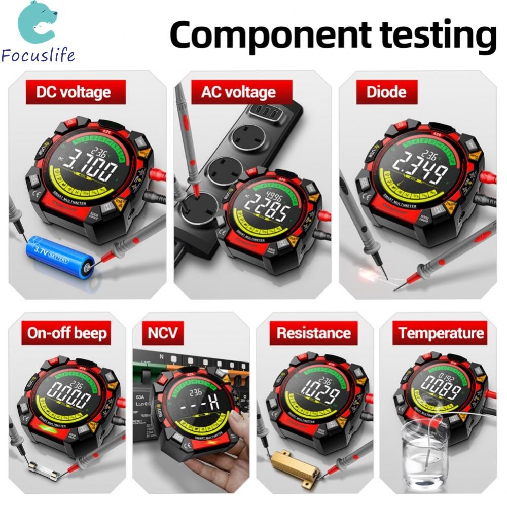 AC DC Tester 600V AC Measurement Automatic Shutdown Feature DC Voltage ...