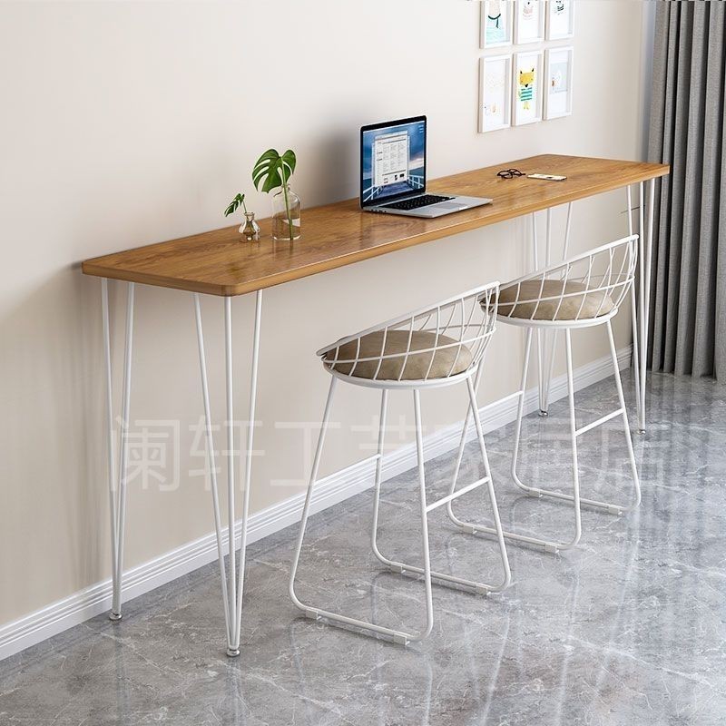 Bar table against the wall narrow table by the window long high table ...