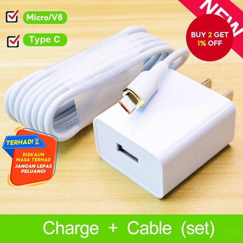 Micro USB Cable 2A Fast Charging Adapter Set for Samsung Galaxy Android ...