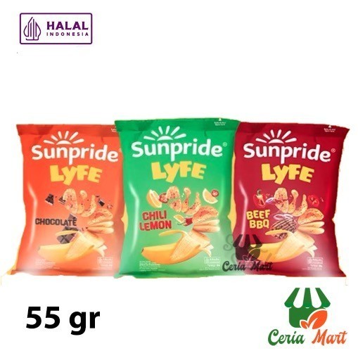 Sunpride Banana Chips 55 gr Lyfe Chocolate Chili Lemon Beef BBQ Banana ...