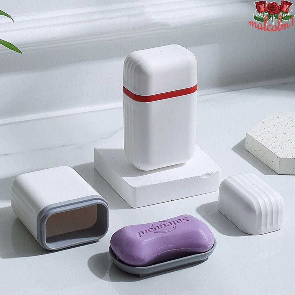 MALCOLM1 Drainage Soap Case, Plastic Waterproof Travel Soap Dish ...