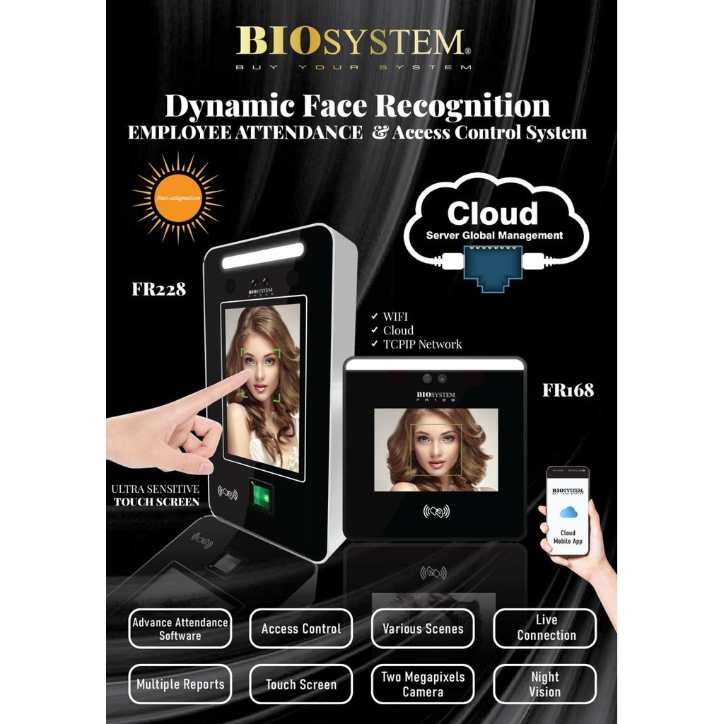 Biosystem FR168 Time Attendance System Fingerprint Machine | Shopee Malaysia