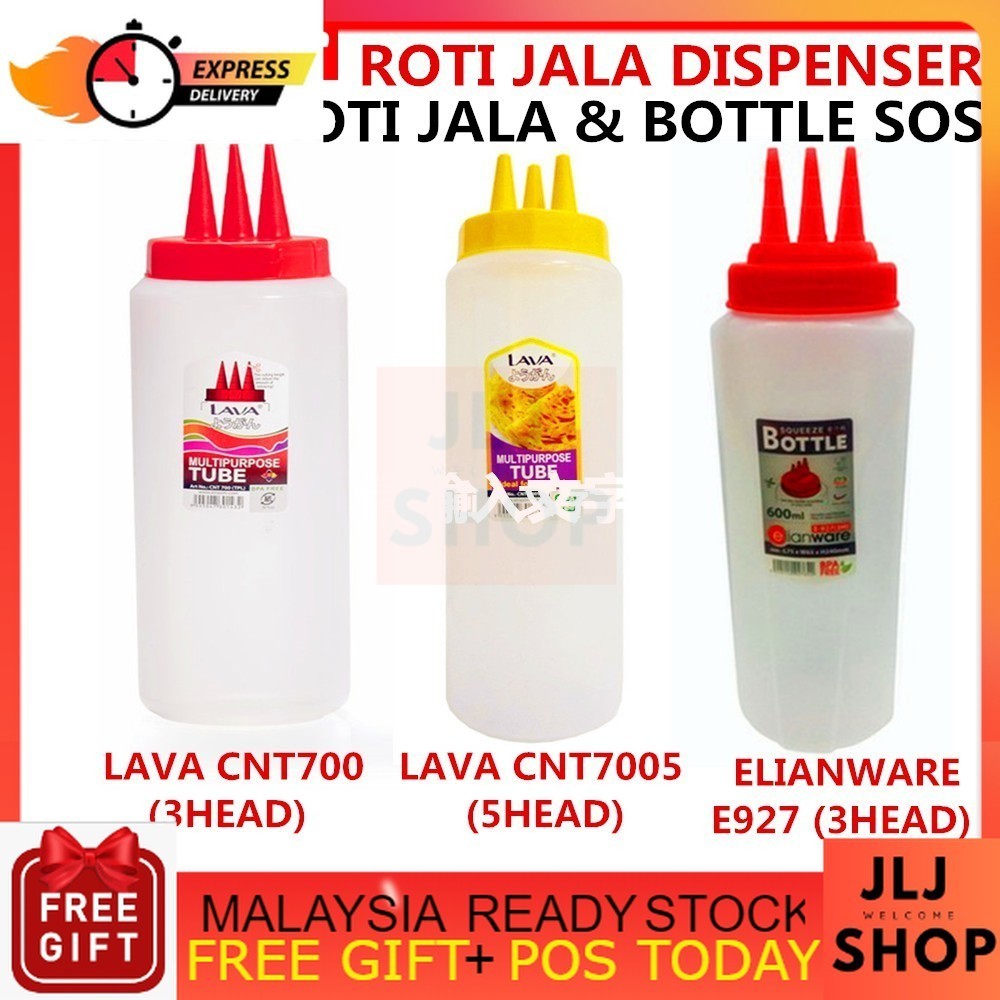 700ML LAVA 5HEAD Roti Jala Bottle/Sos Chili/Sauce Tomato/Sauce ...