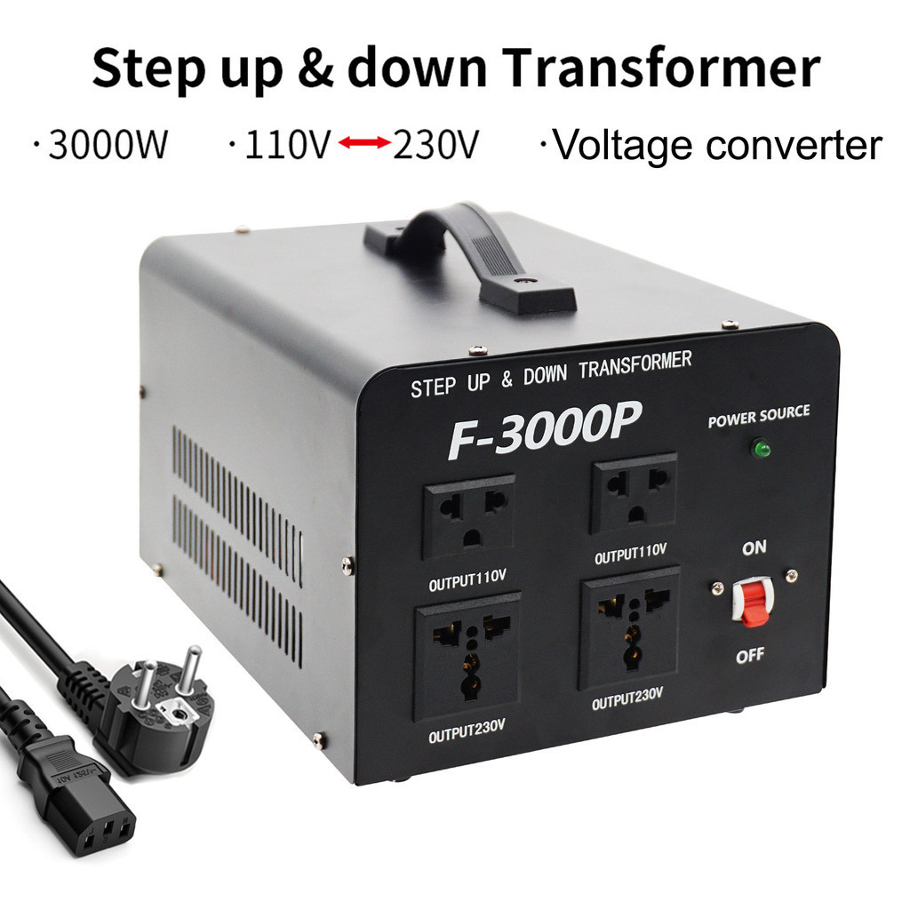 3000W/5000W High Power Voltage Converter 110V to 220V Step Up & Down Voltage Transformer ...