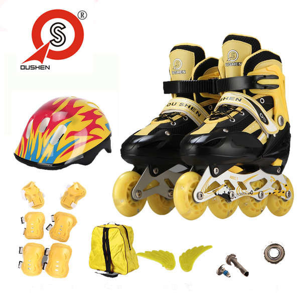 Genuine skates kids full set skating roller skates boys girls roller ...