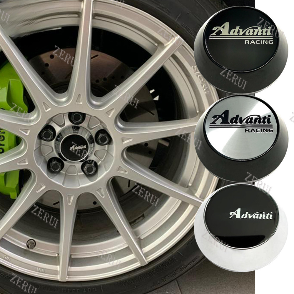 ZR For 60/64/65/68/69mm Advanti Silver Logo Car Automobile Sports Wheel ...