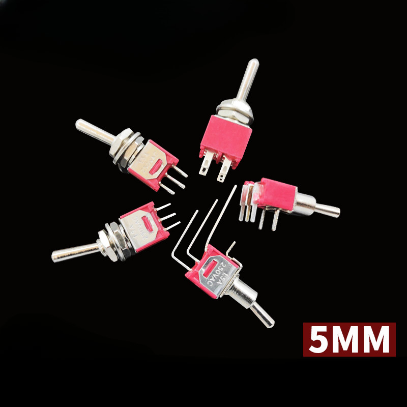1 Piece Red MINI Toggle Switch SMTS-102C4 SMTS-102 Panel Mount SPDT ...