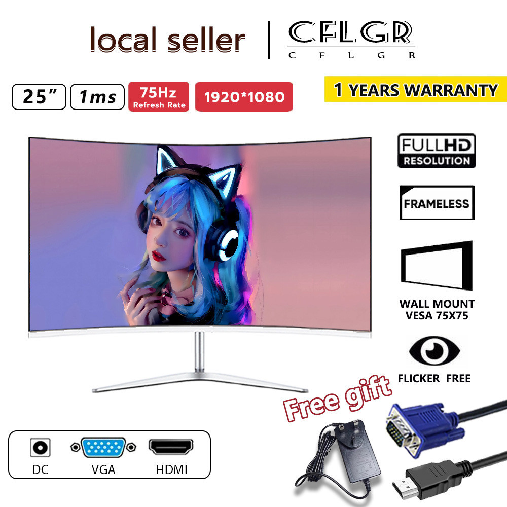 22-27inch LED Monitor Computer PC 19-24inch 144hz Laptop Office Gaming ...