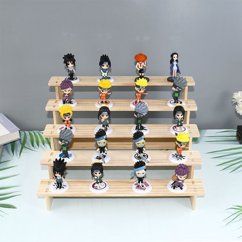Solid Wood Hand-Made Ladder Display Rack Toy Doll Storage Rack Mystery ...