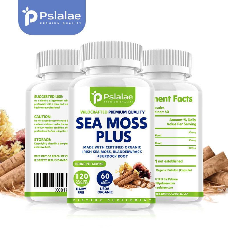 Pslalae SEA MOSS PLUS 1400 mg - Supports immune, digestive and thyroid ...