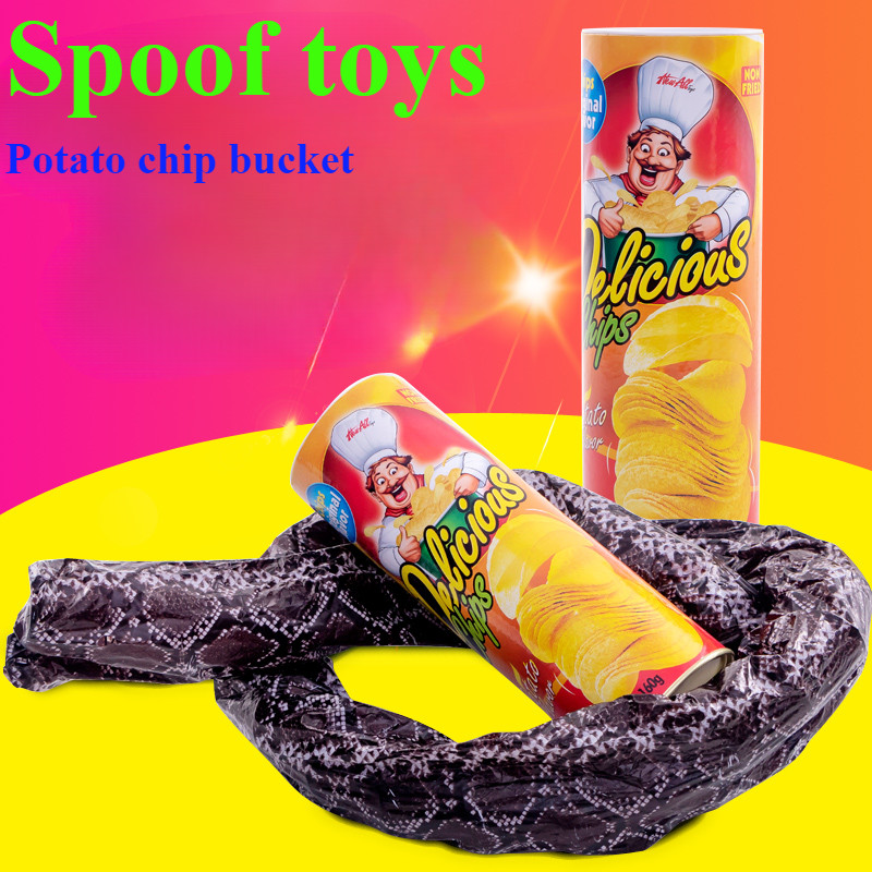 Potato chips bouncing snake April Fool's Day gift spoof scare toy funny ...
