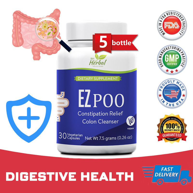 EZ Poo Colon Cleanser-Plant Based Constipation Supplement - Intestinal ...