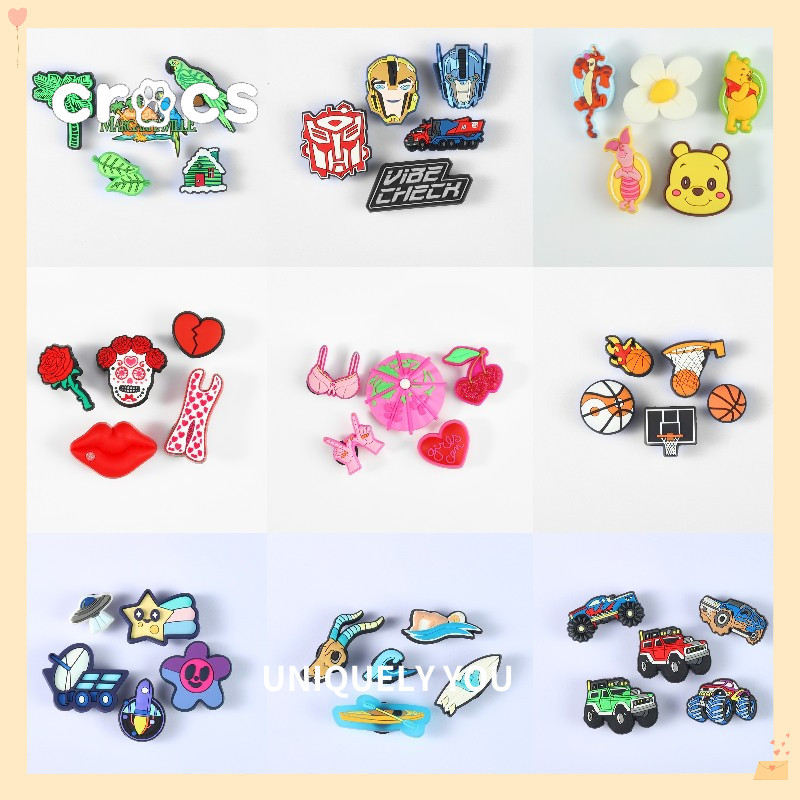 Crocs Jibbitz Transformers shoe buckles Winnie the Pooh shoe flowers ...