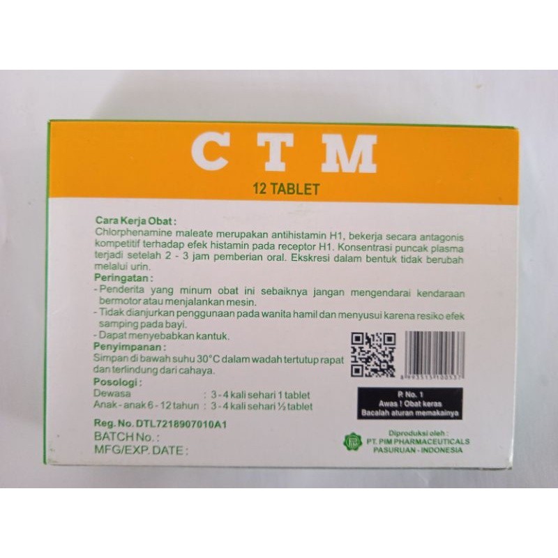 Ctm Allergy Medicine Tablets 12 Tablets / | Shopee Malaysia