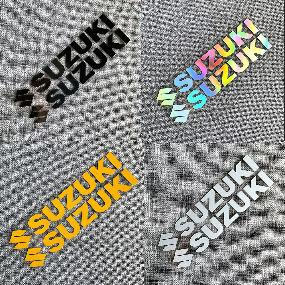 Suzuki LOGO Laser Engraving Sticker Reflective Warning Anti-Collision ...