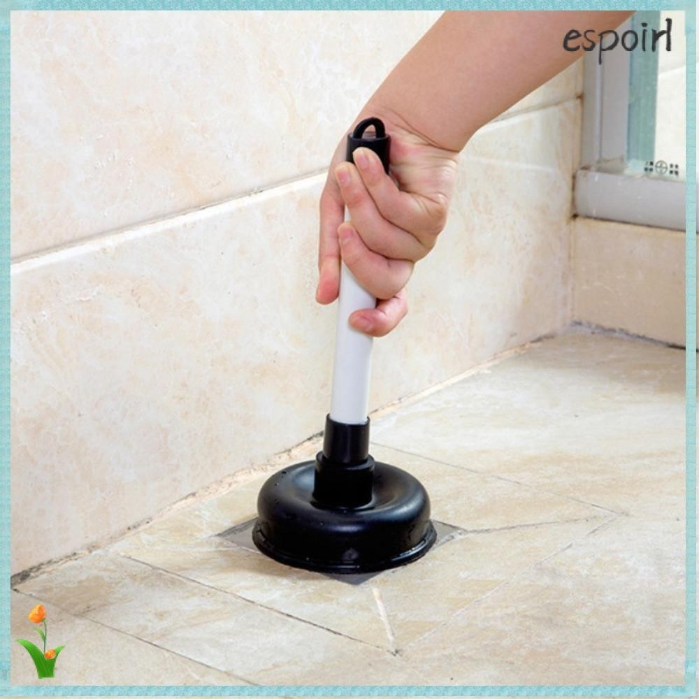 ESPOIR Hand Drain Plunger, Portable Size Black Force Pump Cleaner, Clog ...