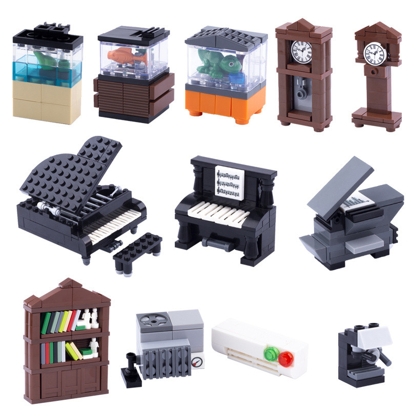 Moc Compatible Lego Office Supplies Coffee Machine Piano Air ...