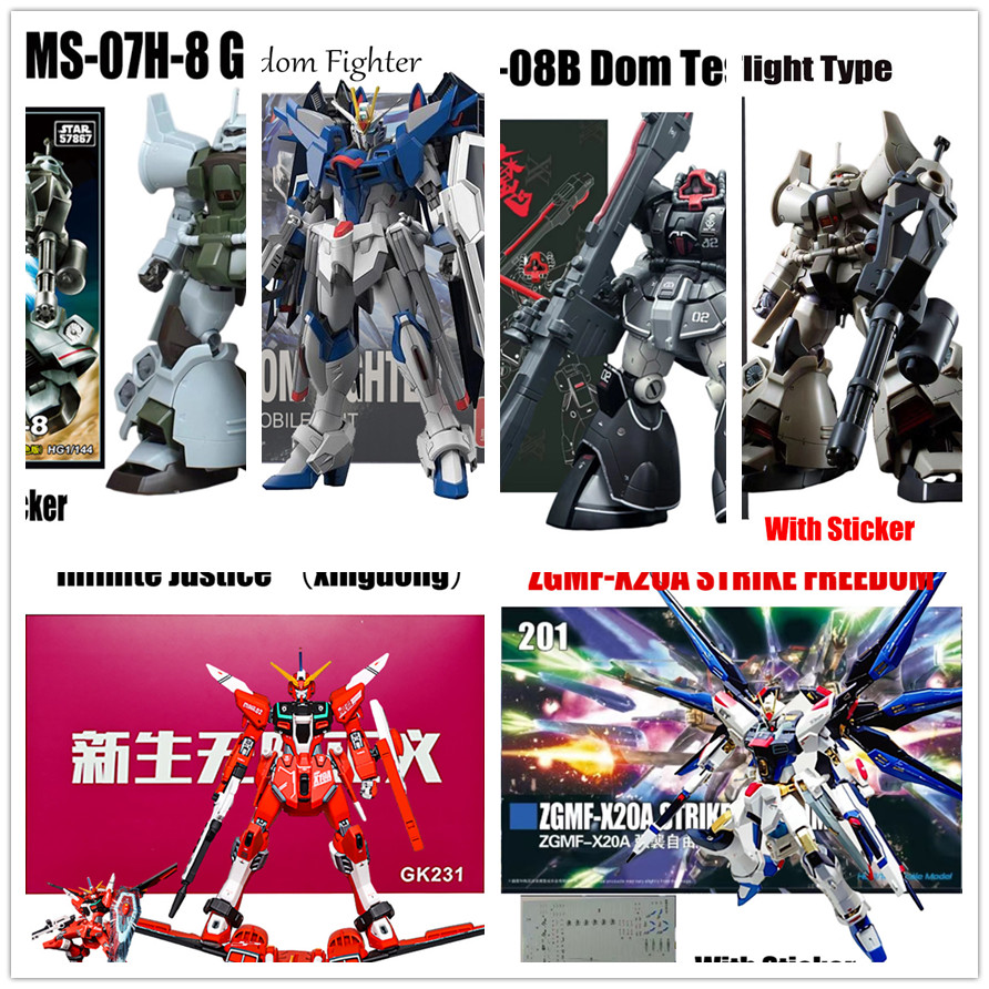 HG Gouf Flight Type Gundam Hg Infinite Justice STRIKE FREEDOM Dom RGM ...
