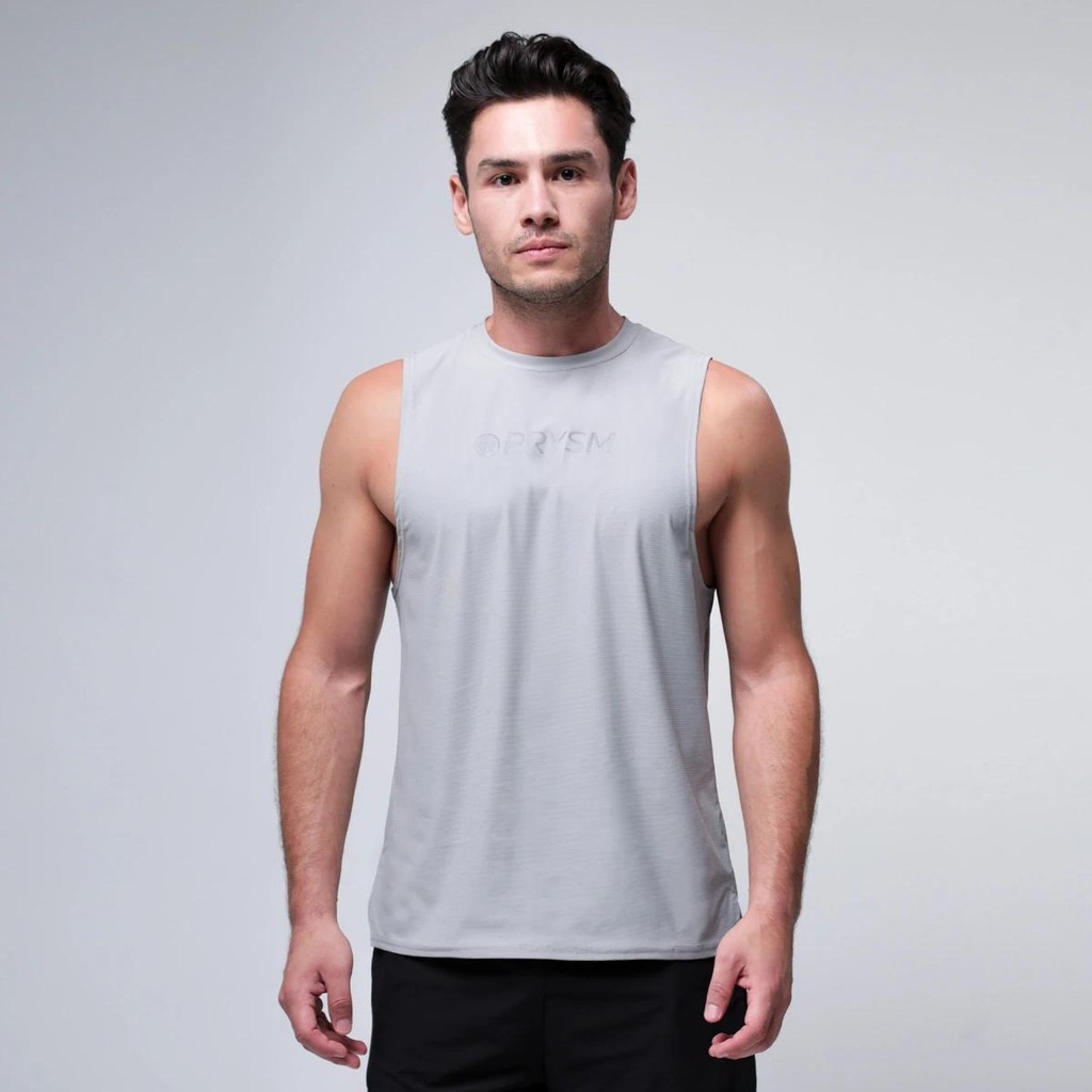 PRYSM Men's Muscle Tank - Light Grey - PRYSM | Shopee Malaysia