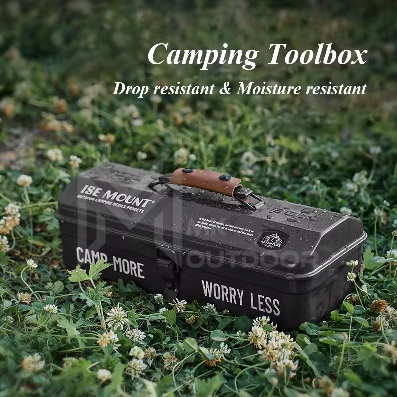 ISE MOUNT Outdoor Toolbox with Stickers Sundries Storage Box Camping ...