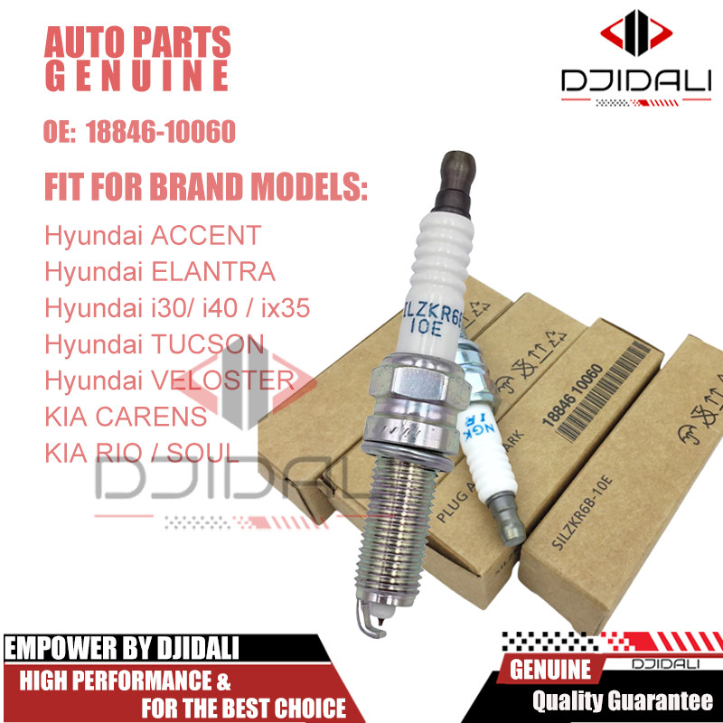 4PCS 18846-10060 1884610060 SILZKR6B10E Spark Plug for Hyundai ACCENT ...