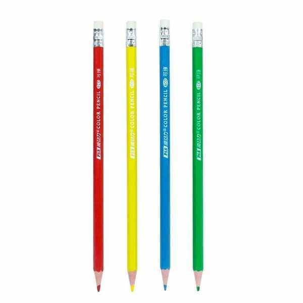 color pencil pencil warna Pensel warna merah, kuning, biru dan hijau ...
