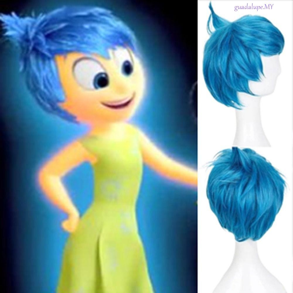GUADALUPE Inside Out Cosplay Wig, Synthetic Hair Heat Resistant Inside ...