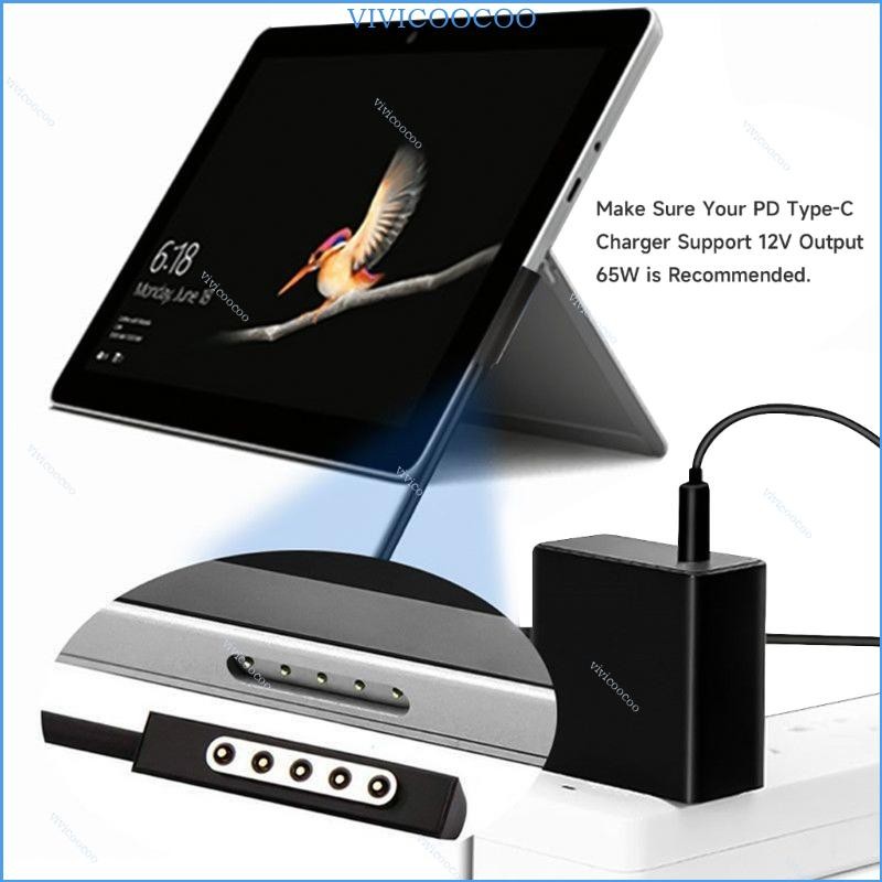 VIVI Portable Surface Power Cord Surface Connect to Type C Charging ...
