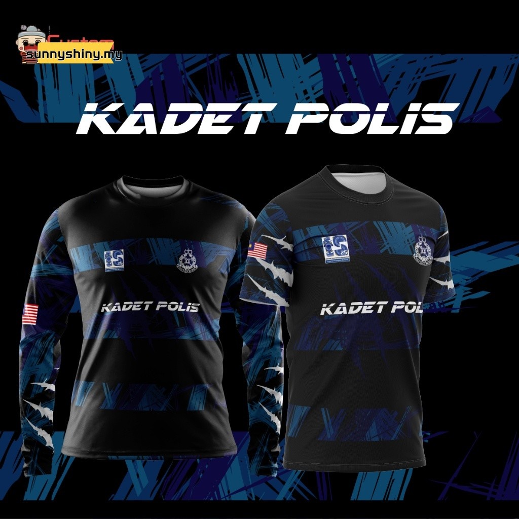 Baju Jersey Viral Legan Panjang Kadet Polis Baju Polis Malaysia Kadet ...