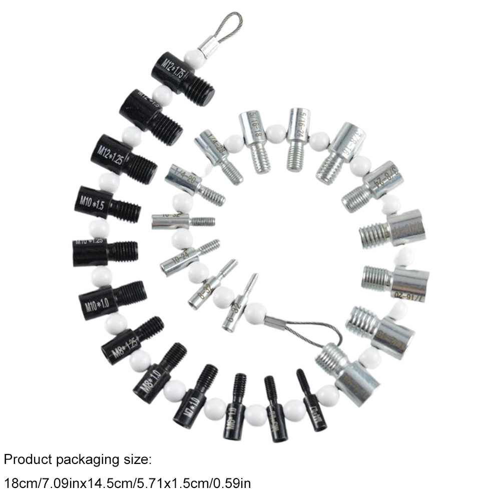 [miaon.my] Nut & Bolt Thread Checker 23 Inch & 21 Metric Sizes Inch ...