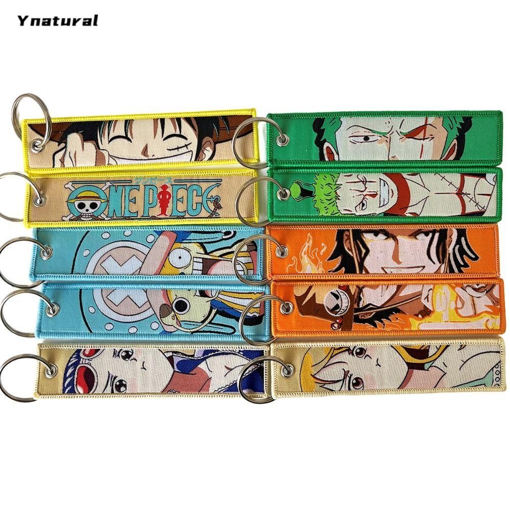 YNATURAL Anime Jet Tag, Two Sided One Piece Anime Key Tag, Embroidered ...