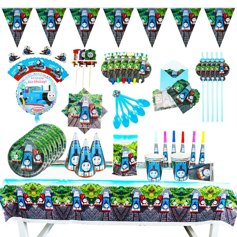 Thomas & Friends Birthday Party Balloons For Kids Paper Cups Plates ...