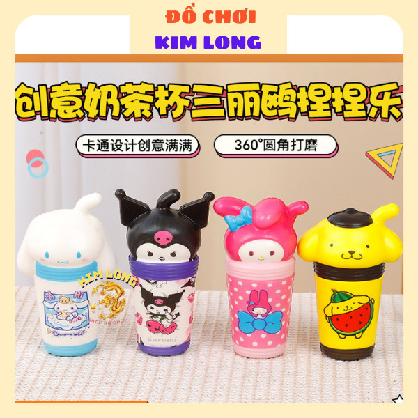 Squishy TOY MILK TEA CUP CHARACTER SANRIO KUROMI MELODY CINNAMOROLL ...