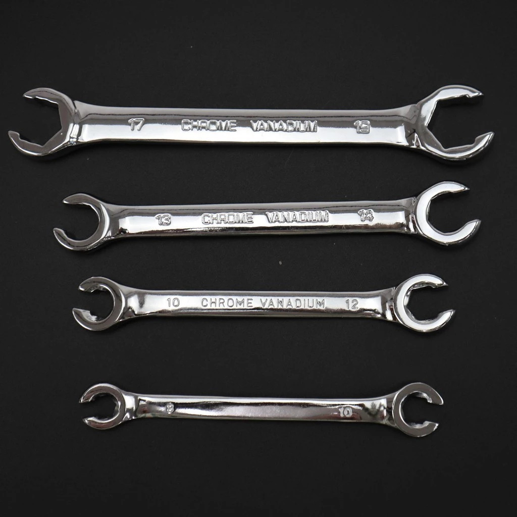 4 biji Satu Set Combination Flare Nut Wrench Heavy Duty Ratchet Wrench ...