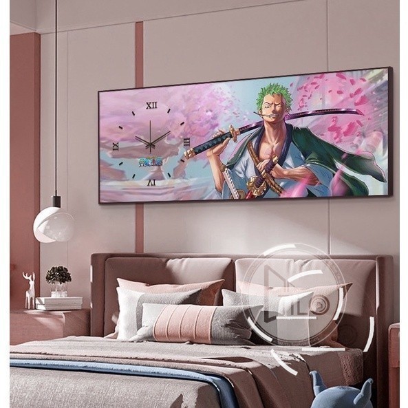 One piece anime Clock Painting for Modern Luxury Bedroom/Living Room ...
