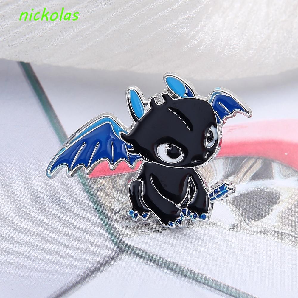 NICKOLAS Cartoon Toothless Dragon Keychain, Black & White Toothless ...
