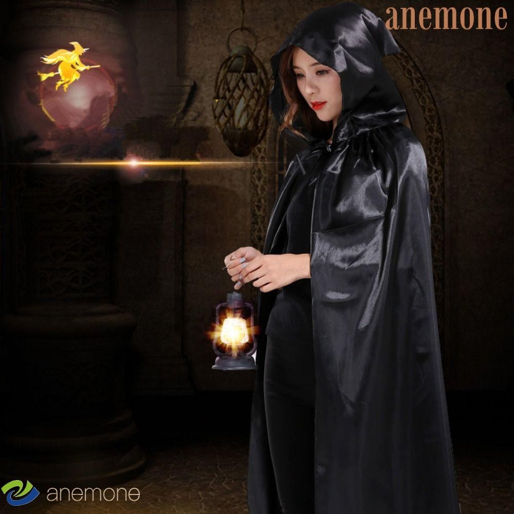 ANEMONE Grim Reaper Cloak, Mopping Solid Color Halloween Cloak, Fashion ...