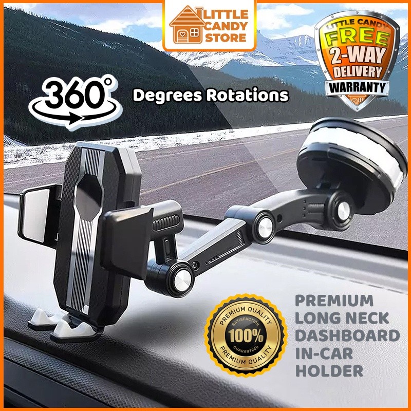 Universal 360° Long Neck Car Mount Phone Holder Mobile Phone Stand with Silicon Sucker CZ031 ...