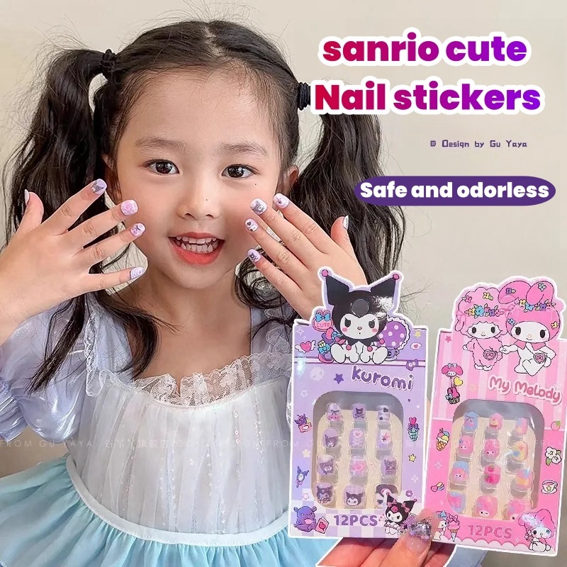 Cure sanrio cartoon exquisite nail sticker for kids girls three ...