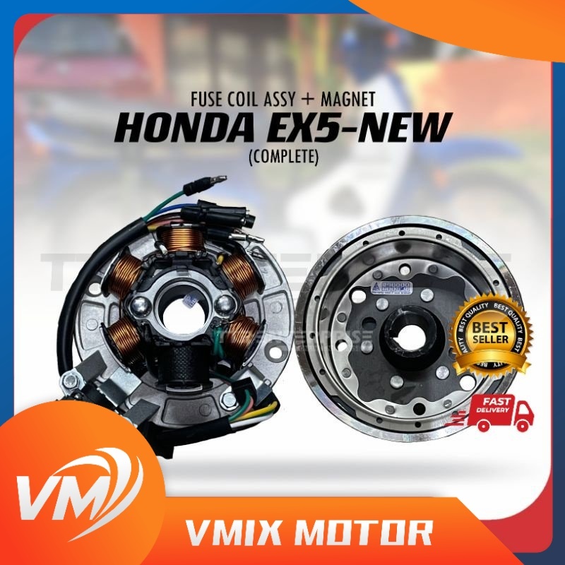 HONDA EX5 NEW FUSE COIL + MAGNET (COMPLETE) MAGNET COIL ASSY + MAGNET ...