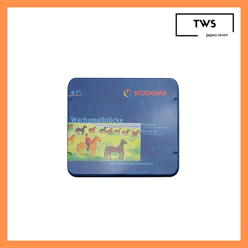 STOCKMAR Beeswax Block Crayons 8 Colors Set Basic Colors ST34002 ...