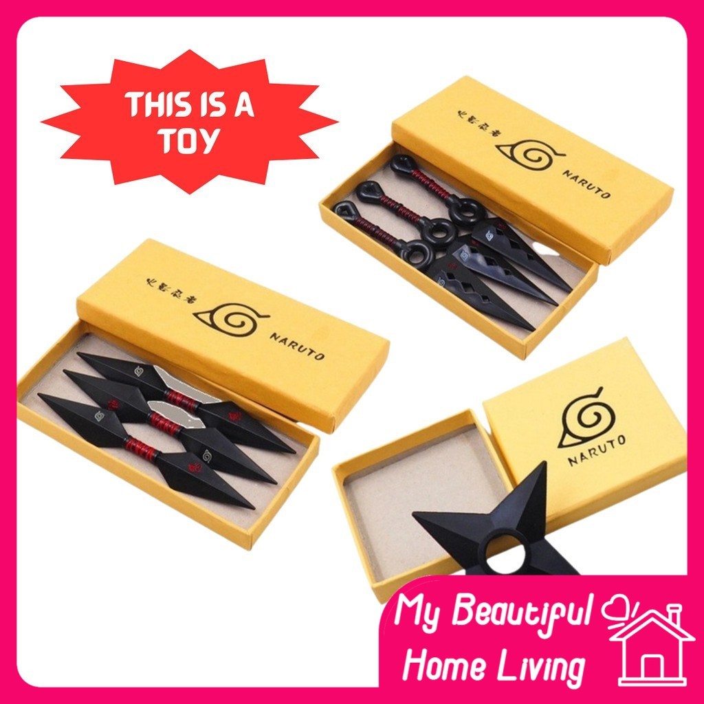 (LARGE SIZE) MBHL Naruto Toy Kunai Toy Shuriken Naruto Plastic Ninja ...