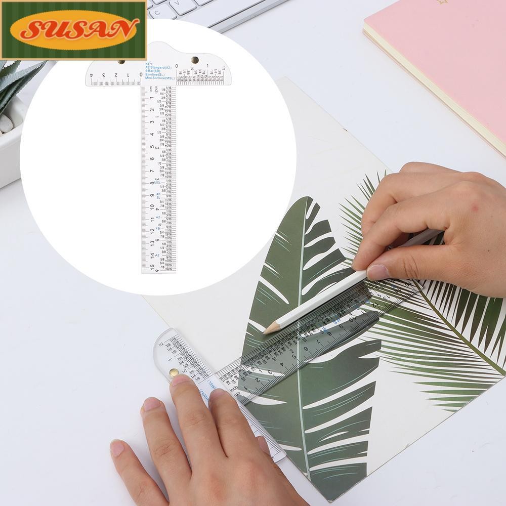 SUSANS T-Square Ruler Measuring Scale Rule Acrylic Transparent Easy ...