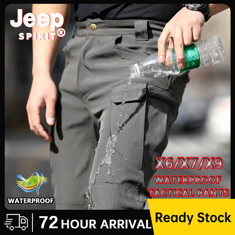 JEEP SPIRIT IX7/IX9 Waterproof Tactical Pants Men SWAT Combat Army Pants Casual Men Hiking Pants ...