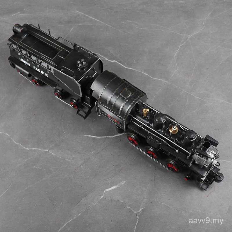 Model kereta api wap vintaj kulit besi kraftangan ruang tamu bar ...