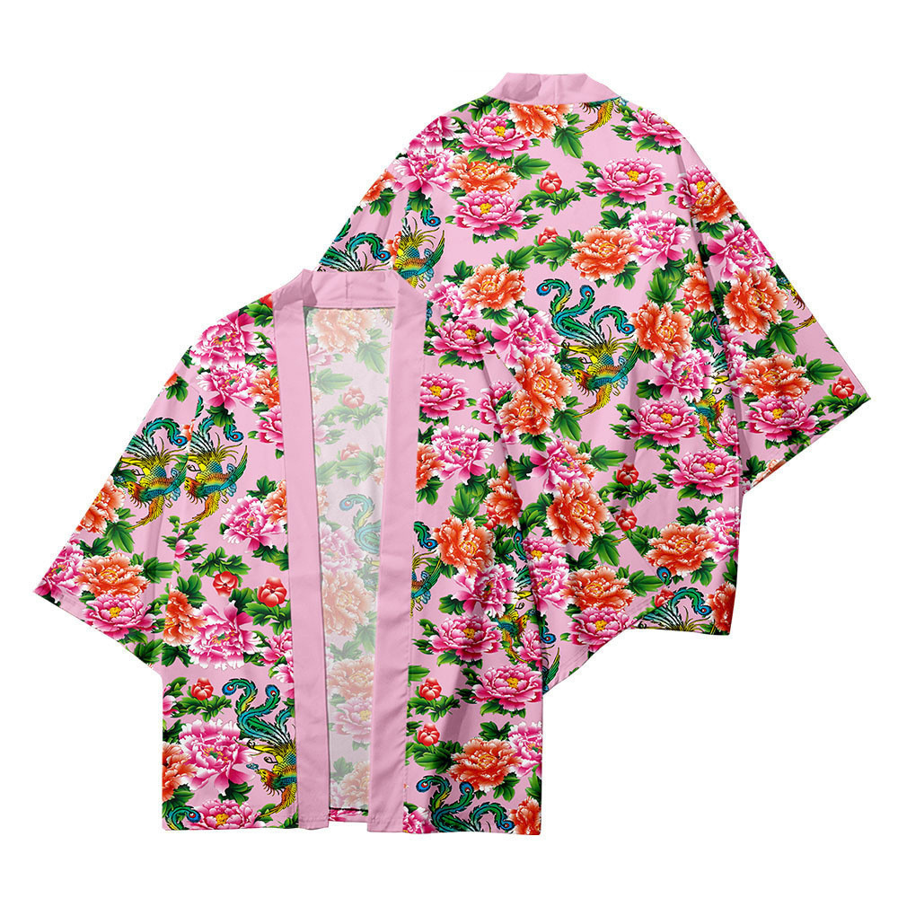 Chinese Style Ukiyo-e Harajuku Kimono Cloak Haori Taoist Robe Cardigan ...